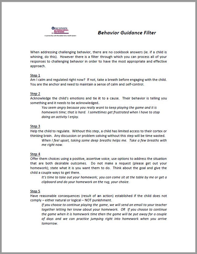 Behavior Guidance